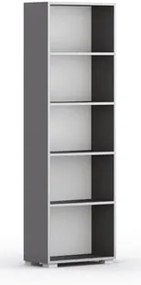 Knihovna SILVER LINE, grafit, 1 sloupec, 1865 x 600 x 400 mm