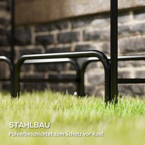 Stojan na palivové dřevo Outsunny 120x36x99 cm Stojan na palivové dřevo s taškou z plátna 600D Oxford vodoodpudivý potah na zahradní terasu kovový če…