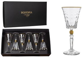 BOHEMIA PRESTIGE CONTE GOLD SKLENICE NA VÍNO 260ML SADA 6 KS