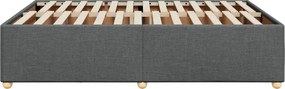 Postel bez matrace tmavě šedá 140 x 200 cm textil 3284737