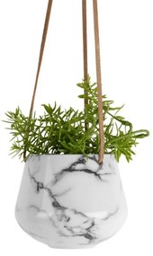 OnaDnes -20% Time for home Bílý keramický závěsný květináč Marmara Ø 12 cm