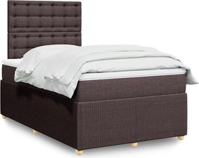 Box spring postel s matrací tmavě hnědá 120x200 cm textil 3294340