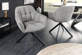 Designová otočná židle Vallerina šedá