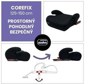 Asalvo COREFIX podsedák 125-150, black