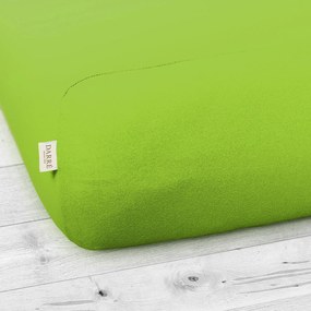 Jersey prostěradlo žlutozelené na výšku matrace do 20 cm Velikost: 60 x 120