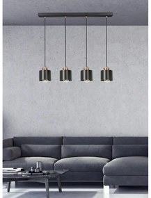 Černé kovové závěsné svítidlo 12x75 cm Olena – Candellux Lighting