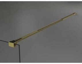 Mexen Kioto sprchová zástěna 110 x 200 cm, Průhledné/Černý vzor 8 mm, Zlatá - 800-110-101-50-77