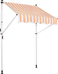 Rozpěrná markýza Westerly 350x120 cm – bílá/žlutá