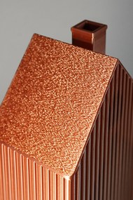 DOMEČEK CASETTA - Aroma difuzér a LED svíčka , měděná