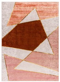 MIRO 52097.802 mycí kobereček Geometrická protiskluz růžový velikost 160x220 cm | krásné koberce cz