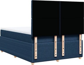 Box spring postel s matrací modrá 160x200 cm textil 3292127