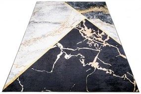 Kusový koberec pratelný TOSCANA 2111 Abstraktní geometrický pogumovaný šedý krémový Rozměr: 140x200 cm