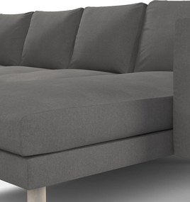 Potah na pohovku IKEA Norsborg 4-místná se šezlongem barva šedá látka pletený vzor