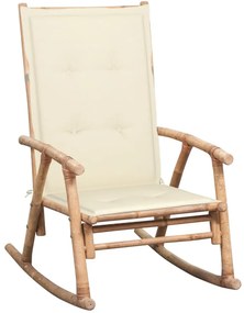 Houpací křeslo s poduškou bambus 3063905