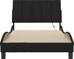 Rám postele bez matrace Hanko černý 100 x 200 cm textil 3310442
