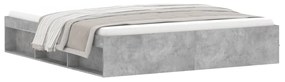 vidaXL Rám postele betonově šedý 180 x 200 cm Super King Size