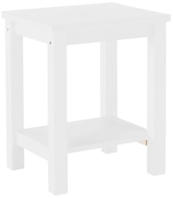 Noční stolek, dřevo / bílá, Tempo Kondela FOSIL
