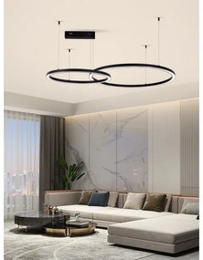 Immax NEO 07216L - LED Stmívatelný lustr FINO 93W/230V 60/80cm černá Tuya+DO