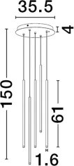 Závěsné LED svítidlo NOVA LUCE STILVI 15W 3000K 9232152
