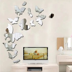 Živá Zeď Samolepicí zrcadlové dekorace Motýlci