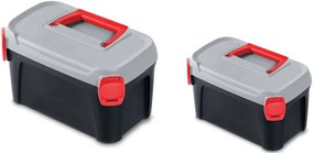 Sada kufrů na nářadí 2 ks SMARTTIX 38 x 23,4 x 22,5 cm černo-šedo-červená