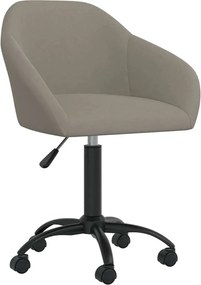 vidaXL Otočné jídelní židle 2 ks samet [330556] Barva: světle šedá