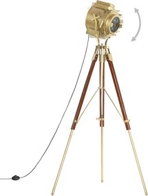 Stojací lampa na stativu masivní mangovníkové dřevo 193 cm 286204