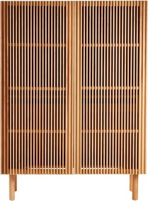 Skříňka v dekoru jasanu s dírou na kabely v přírodní barvě 100x140x45 cm Sion – Jotex