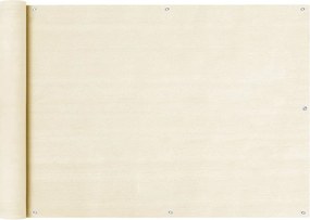 Balkonová zástěna krémová 75 x 300 cm HDPE 310920