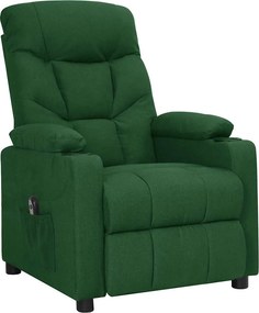 Elektrické polohovací křeslo tmavě zelené textil 3098821