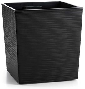 PLASTOVÝ KVĚTINÁČ FLORE RIFLO 30X30 CM ČERNÁ