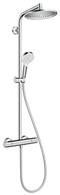 Hansgrohe Crometta S 240 1jet Showerpipe - sprchový systém s termostatem, bílá-chrom 27267000