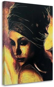 Gario Obraz na plátně Introvertní žena, portrét Rozměry: 40 x 60 cm