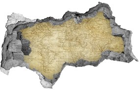 Wallmuralia Samolepící díra na stěnu Stará mapa světa 95x64 cm