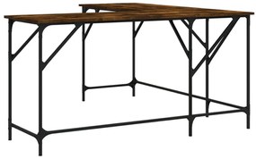 Petromila Psací stůl kouřový dub 149 x 149 x 75 cm kompozitní dřevo