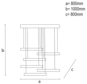 LED Stmívatelný lustr na lanku LED/100W/230V 3000-6500K + dálkové ovládání