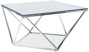 Konferenční stolek SILVER A chrom/kouřové sklo