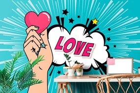 Tapeta s pop art designem - LOVE - 150x100