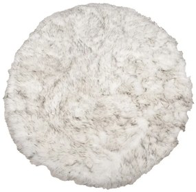 Bílý melírovaný kulatý koberec Ruggy - Ø 100 * 3 cm