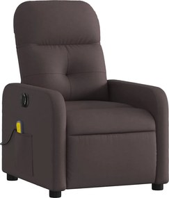 Elektrické masážní polohovací křeslo tmavě hnědé textil 3206791