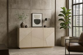 Komoda Stilig ST801 150 cm šampaňská/zlatá