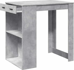 Barový stůl betonově šedý 102 x 70 x 103,5 cm kompozitní dřevo 3309324