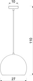 Lustr na lanku SOOL 1xE27/15W/230V pr. 27 cm bílá
