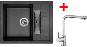 Set Sinks CRYSTAL 615 Metalblack+ELKA