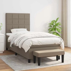 Box spring postel s matrací taupe 90x190 cm textil 3136561