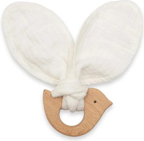 Dětské kousátko s ptáčkem New Baby Bird white
