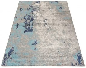 Moderní kusový koberec SPRING H172A Tyrkysový modrý šedý Rozměr: 70x250 cm