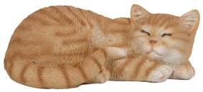 Venkovní socha spící kočka 29cm