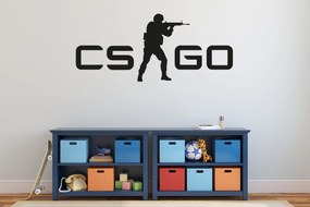 Lepy.cz Samolepka na zeď Counter-Strike Velikost (šířka x výška): 60x25cm, Barevná varianta: Bílá