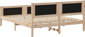 Rám postele s čelo Hnědá a světlá šedá 150 x 200 cm 3394313